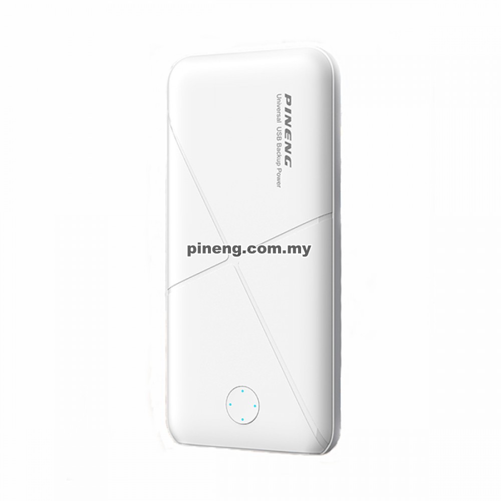 PINENG PN973 Power Bank, 10000mAh, 2 Input, 1 Output, White Color