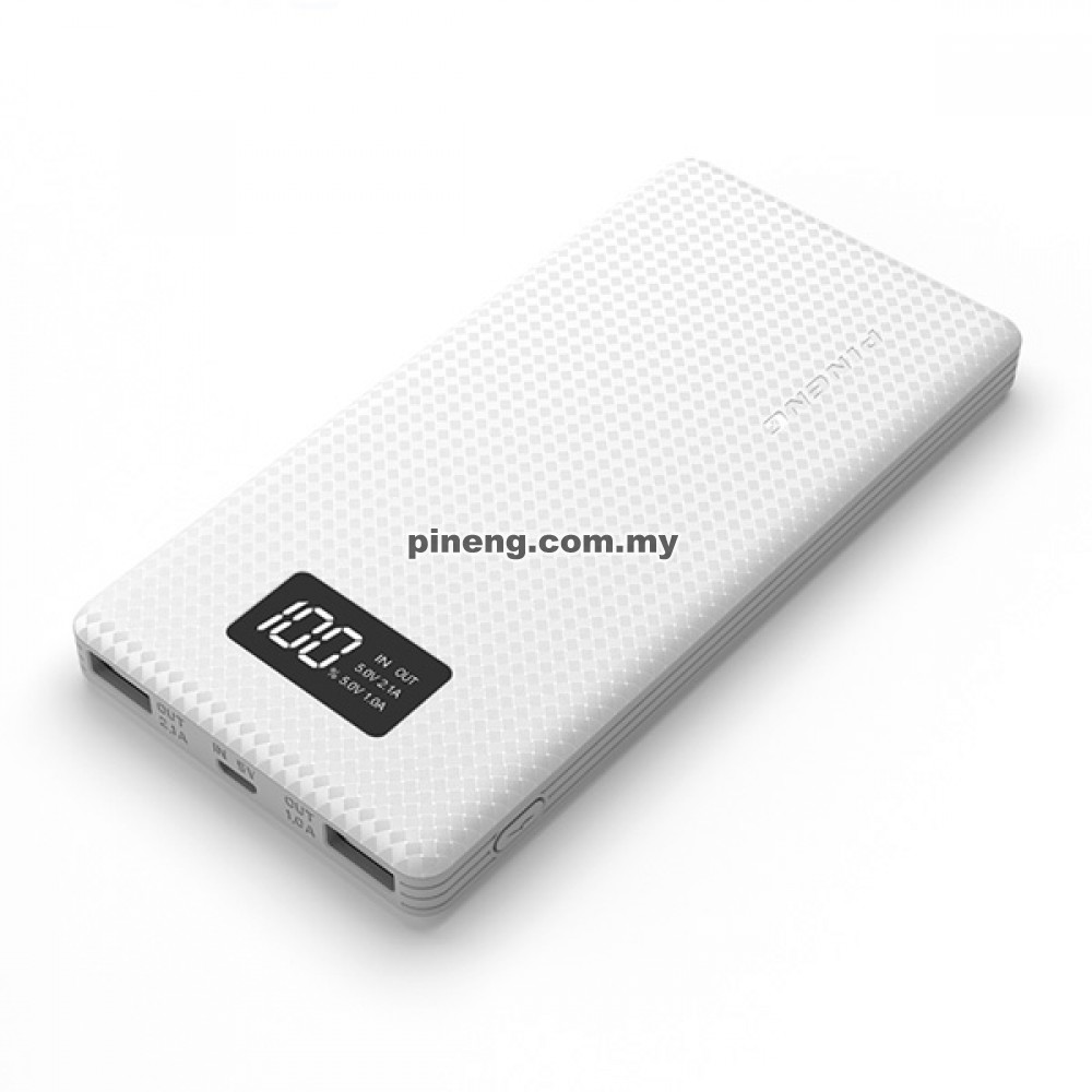 PINENG PN-963 10000mAh Lithium Polymer Power Bank - White