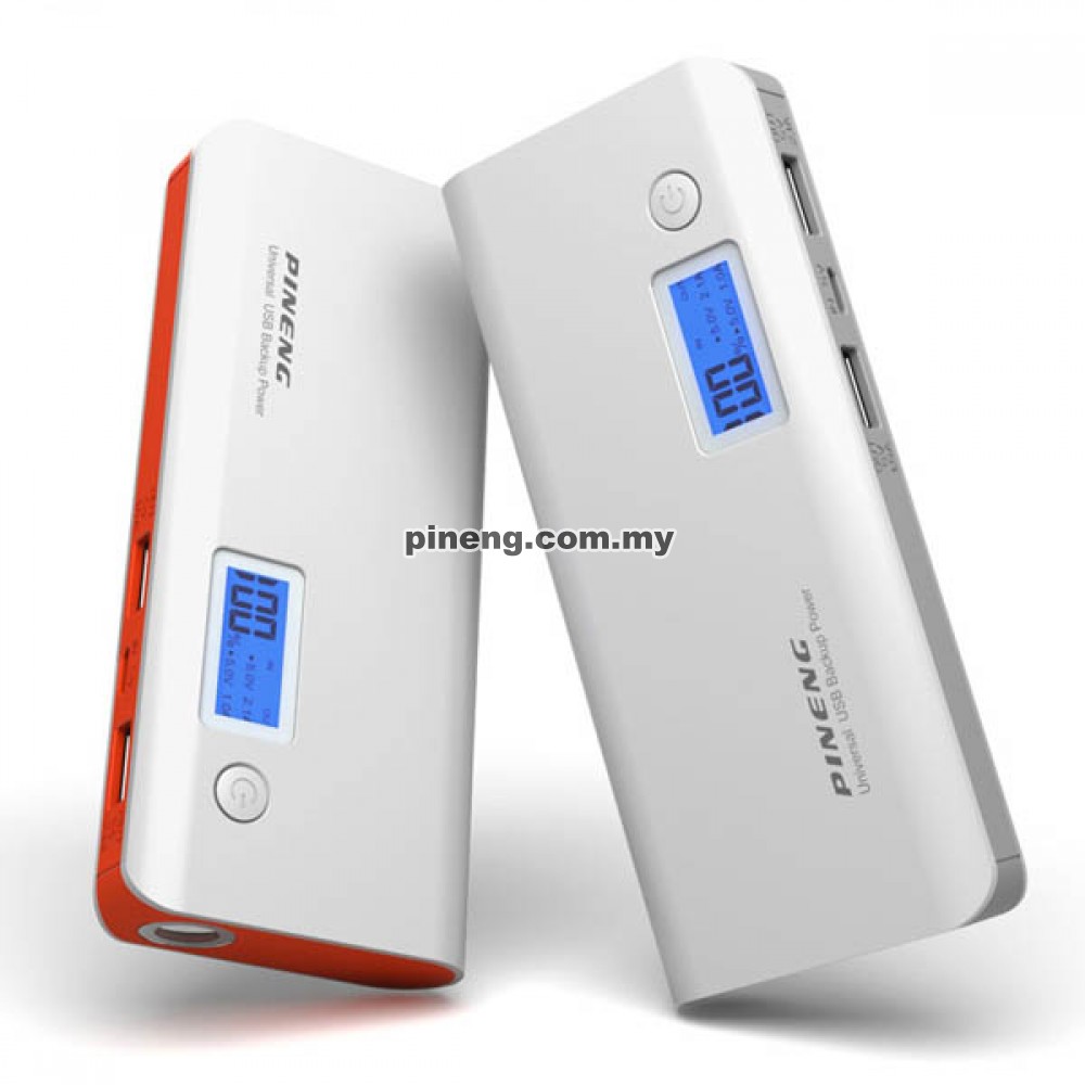 PINENG PN-968 10000mAh Power Bank - White Grey