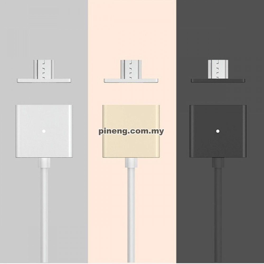 WSKEN Dual Metal Magnetic Micro USB X-Cable With Indicator